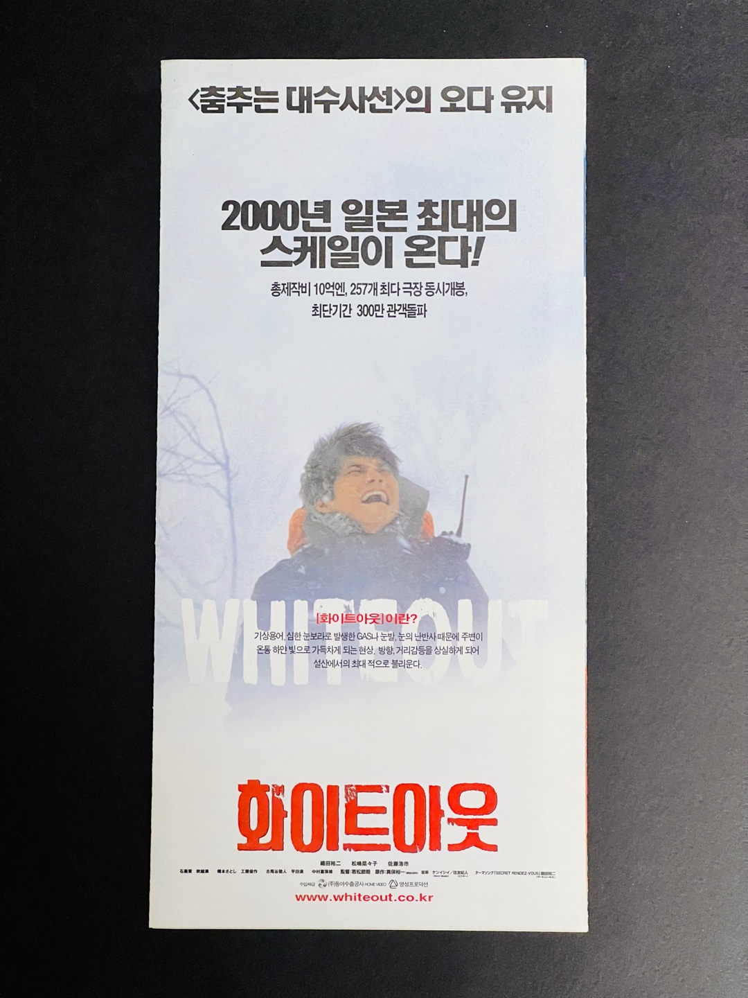 [영화팜플렛] 화이트 아웃 3단 접이 전단지 (2000년) | 콜리(Colley)