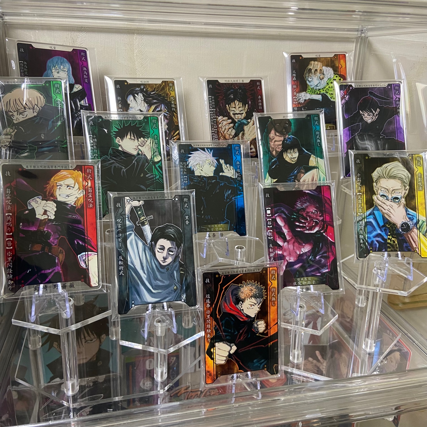 주술회전 스테이터스 아크릴 카드 14종!! 판다만 없네요🥹 | 콜리(Colley)