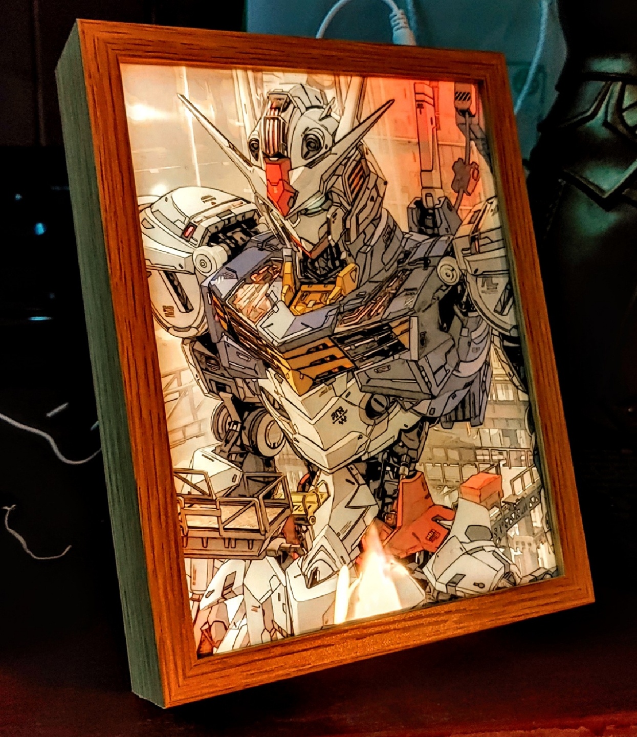 건담 에어리얼 LED 액자 | 콜리(Colley)