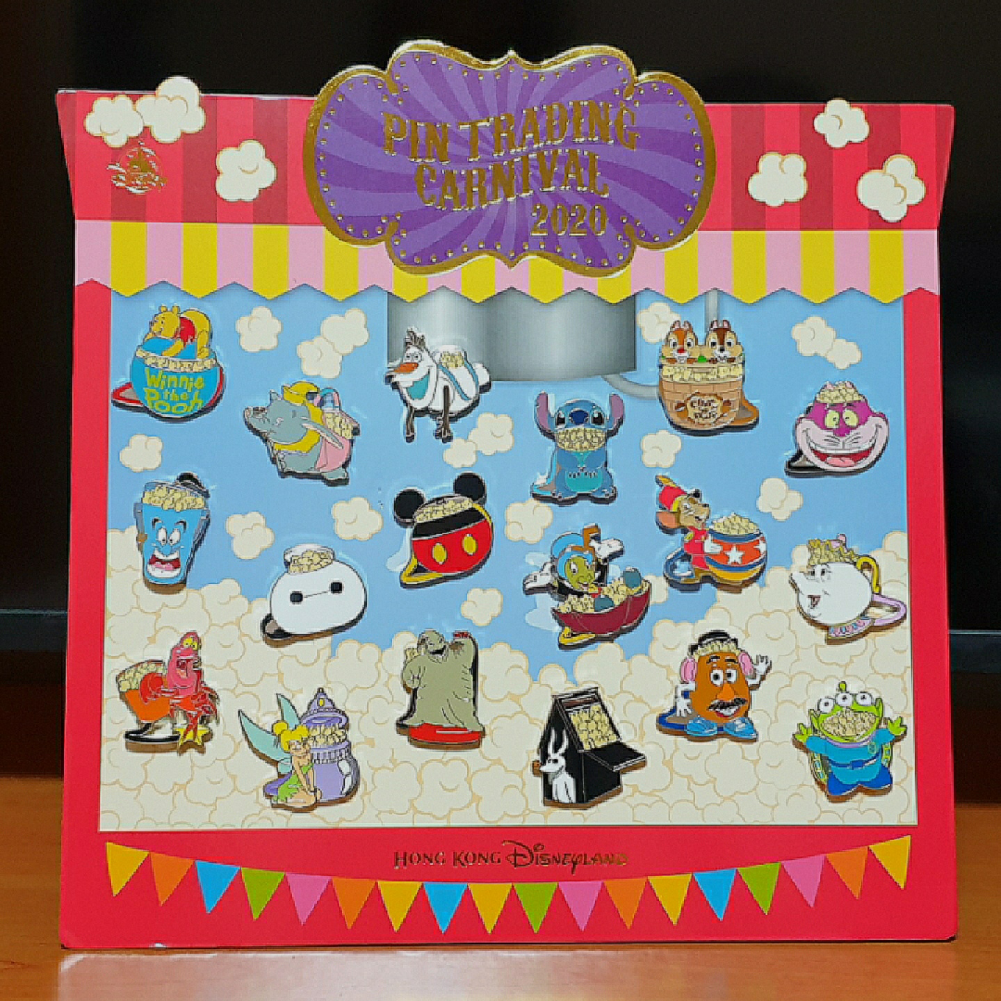 HKDL Disneyland popcorn bucket pin set_2020 | 콜리(Colley)