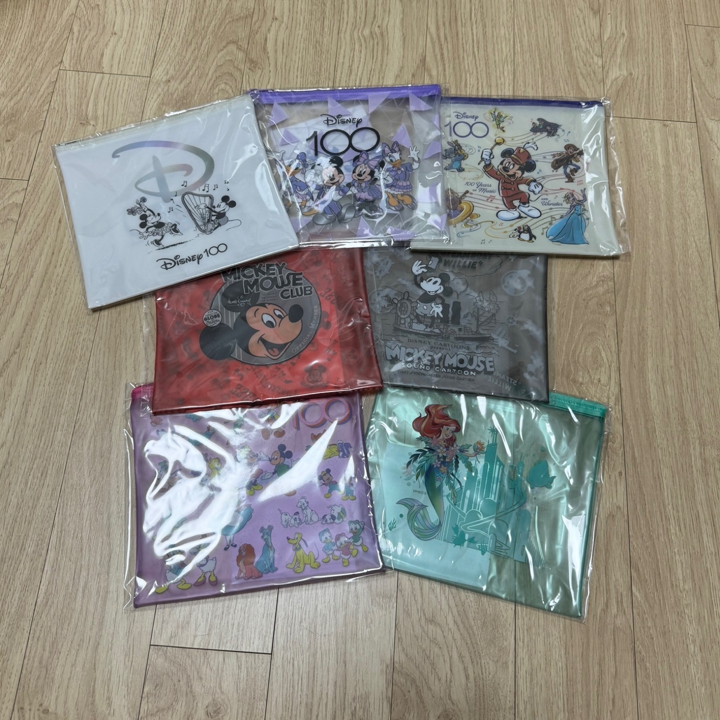 디즈니 100주년 플랫 파우치 7종 해피쿠지 | 콜리(Colley)